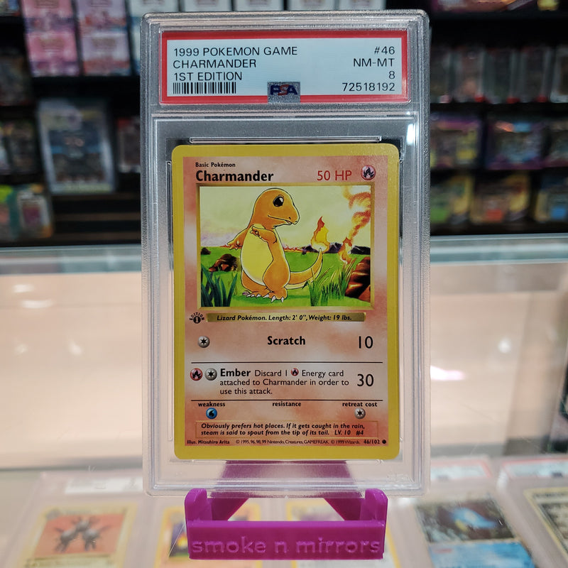 Charmander (46/102) [Base Set 1st Edition] PSA 8