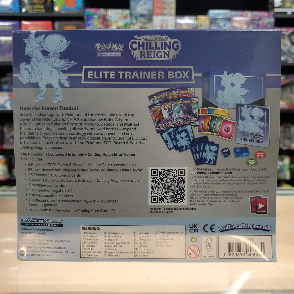Pokémon TCG: Sword & Shield: Chilling Reign - Elite Trainer Box (Ice R