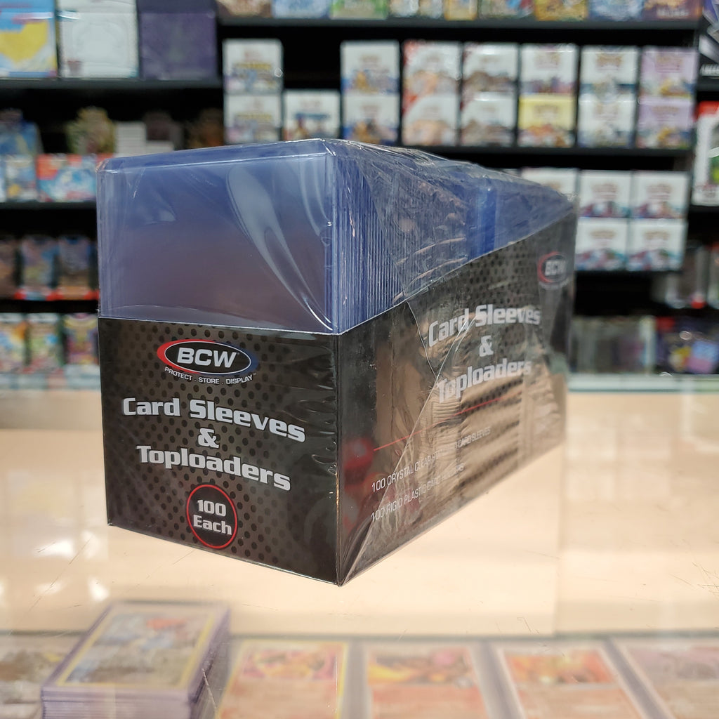 BCW: 3X4 Standard Toploader Combo with Sleeves 100CT