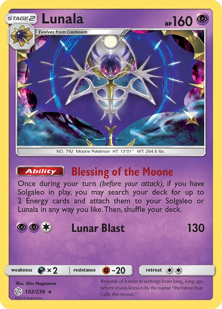 Lunala (102/236) (SM12) — Smoke and Mirrors Hobby