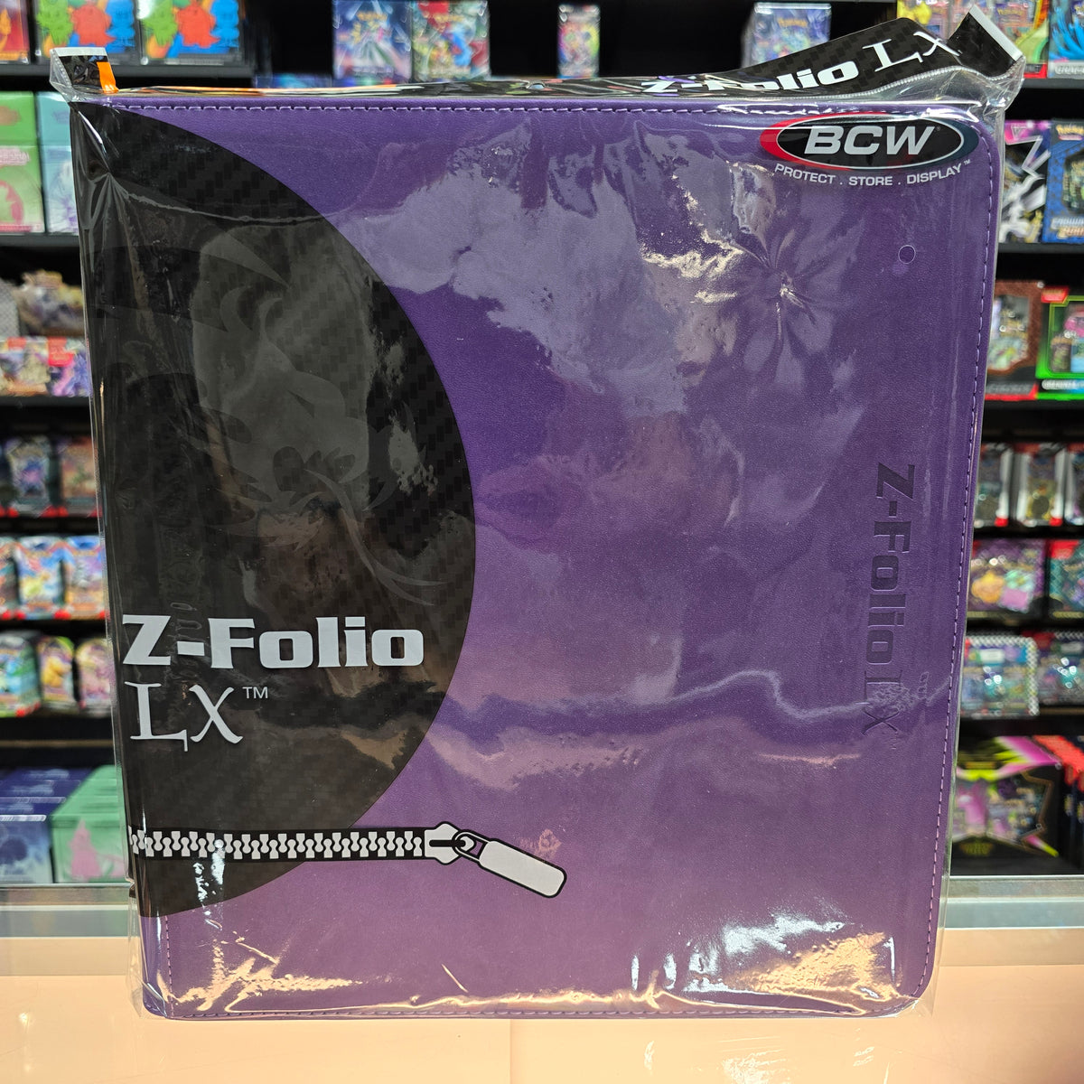 BCW: 12 Pocket Z-Folio LX Zipper Binder (Purple) — Smoke and Mirrors Hobby