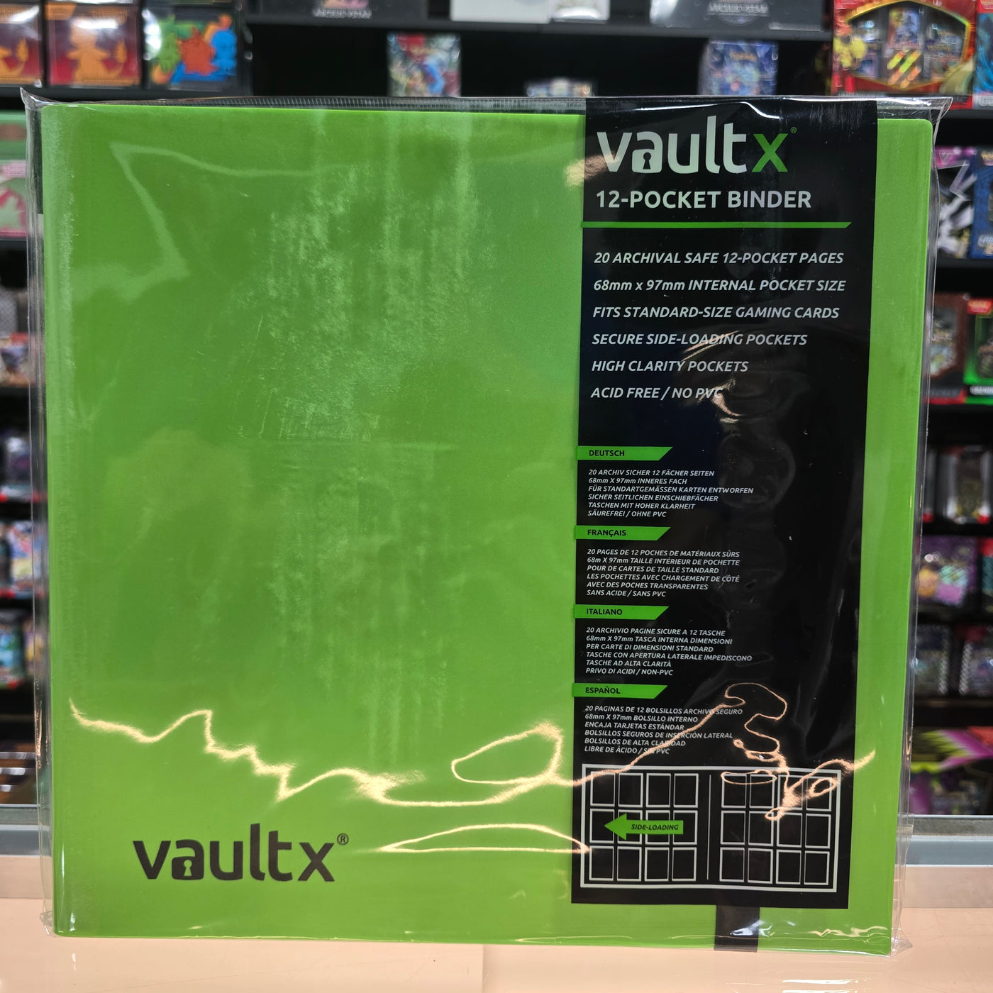Vault X: 12-Pocket Binder (Green) — Smoke and Mirrors Hobby