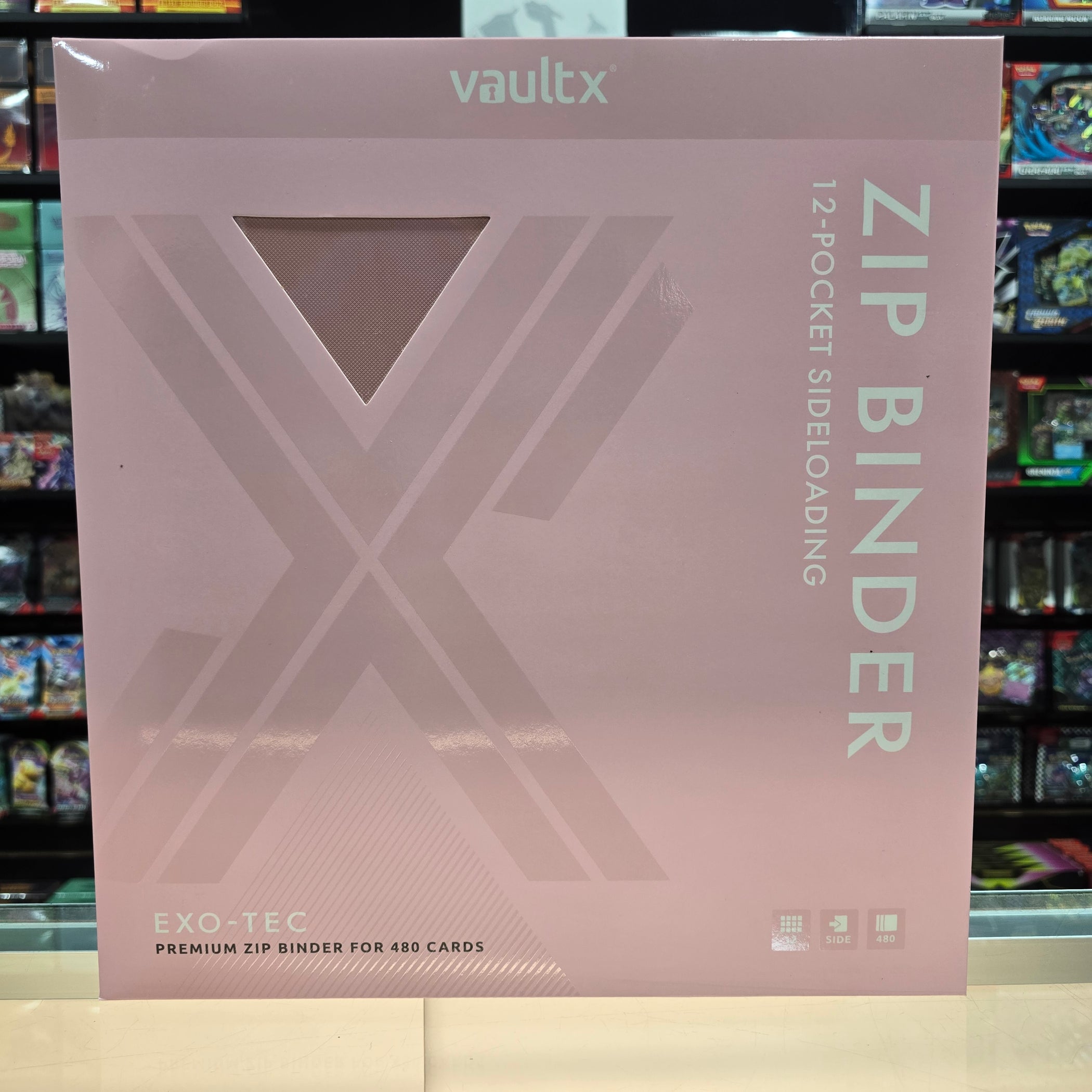 Vault X: 12-Pocket Zip Binder (Just Pink) — Smoke and Mirrors Hobby