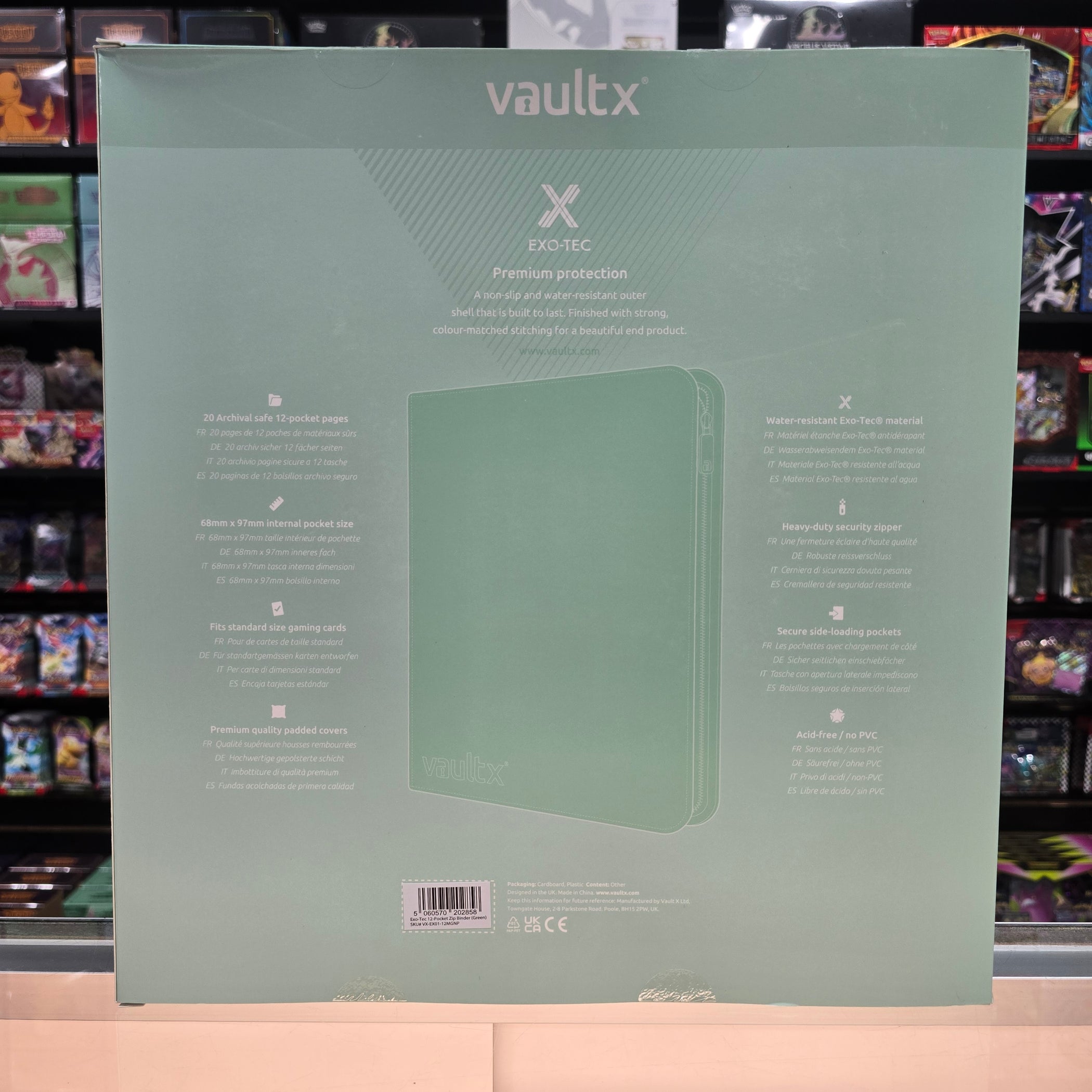 Vault X: 12-Pocket Zip Binder (Mint Green) — Smoke and Mirrors Hobby