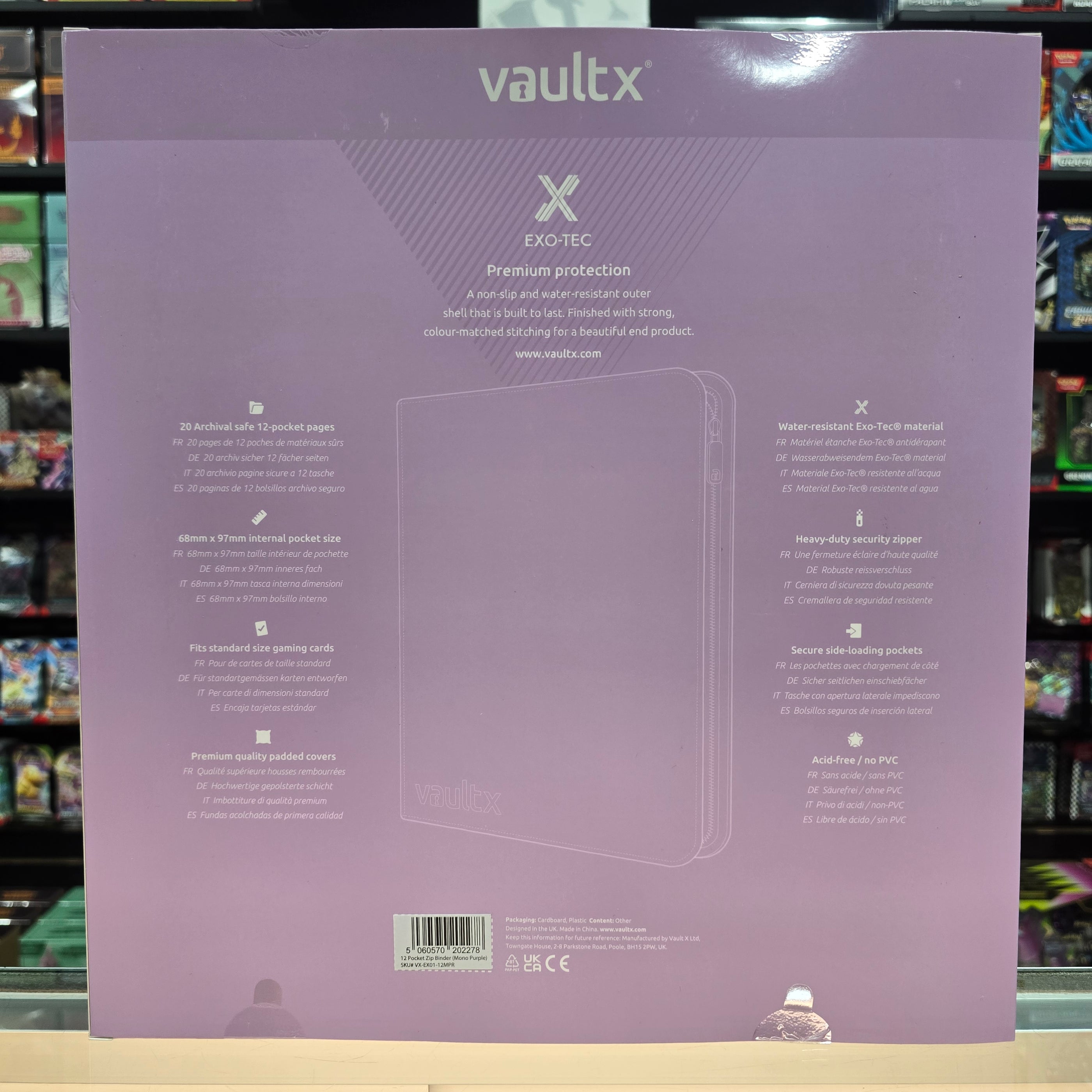 Vault X: 12-Pocket Zip Binder (Just Purple) — Smoke and Mirrors Hobby