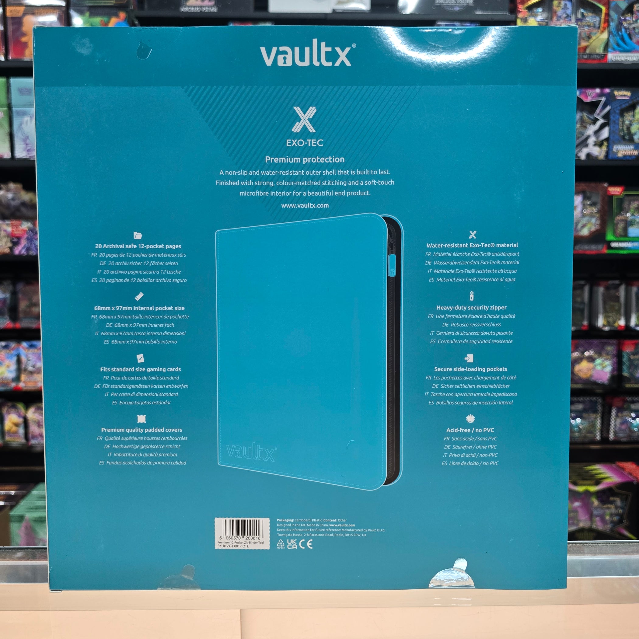 Vault X: 12-Pocket Zip Binder (Ocean Blue) — Smoke and Mirrors Hobby