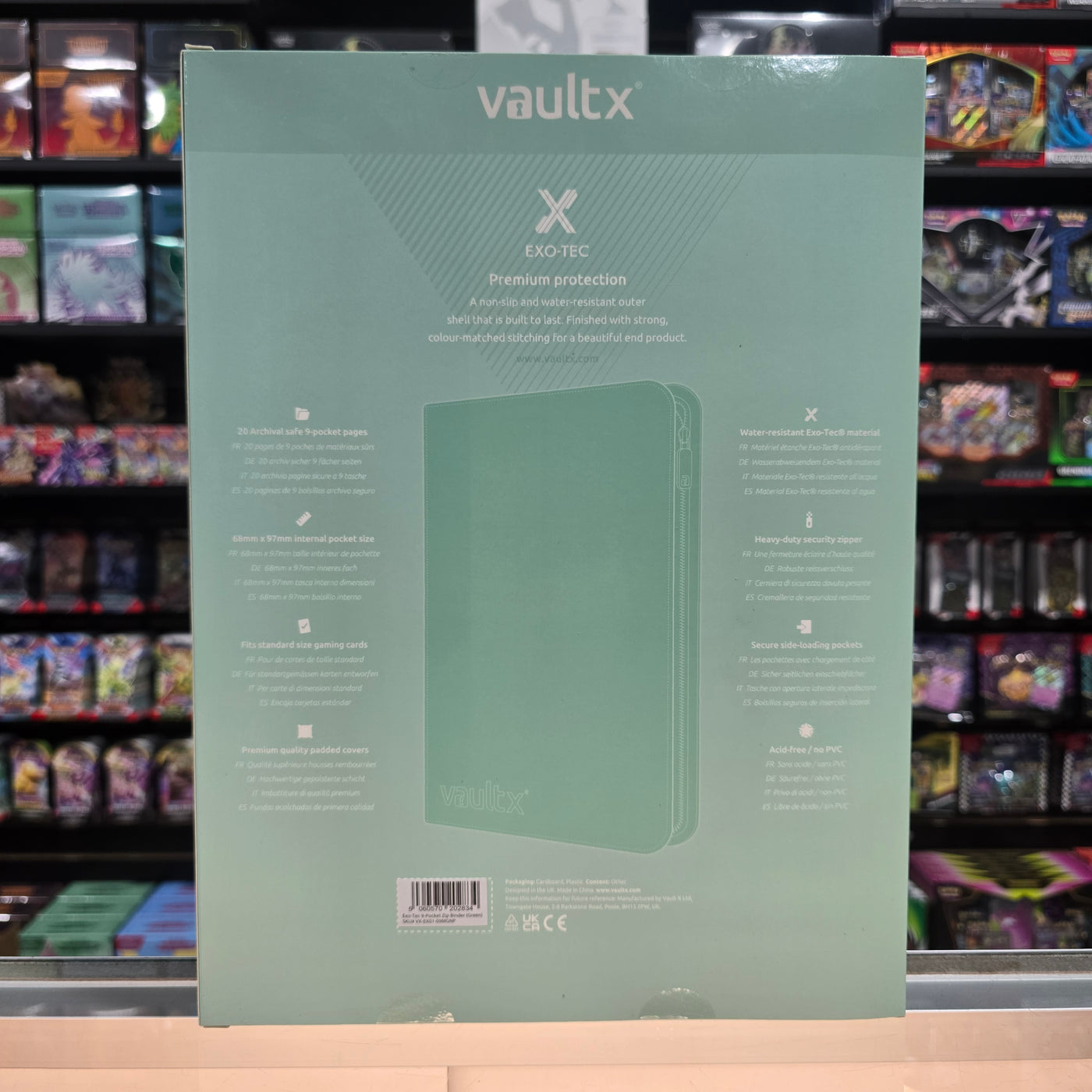 Vault X: 9-Pocket Zip Binder (Mint Green) — Smoke and Mirrors Hobby