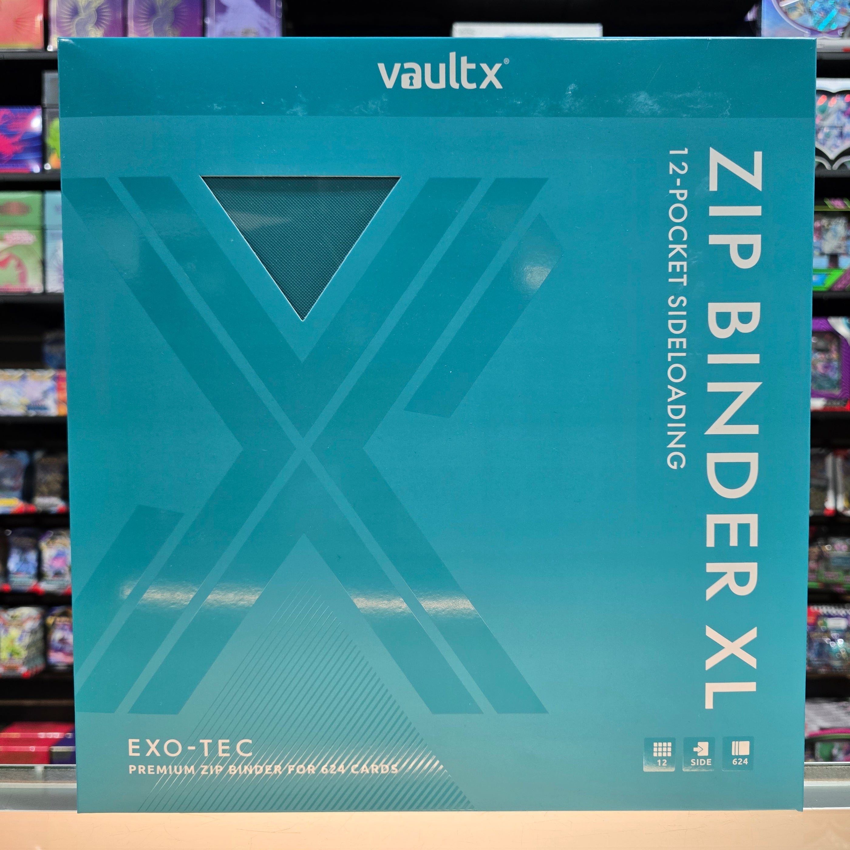 Vault X: 12-Pocket XL Zip Binder (Ocean Blue) — Smoke and Mirrors Hobby