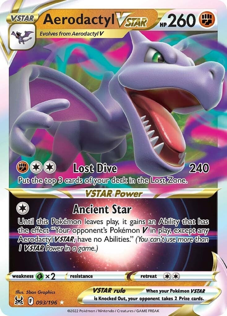 Aerodactyl VSTAR (093/196) (SWSH11) — Smoke and Mirrors Hobby