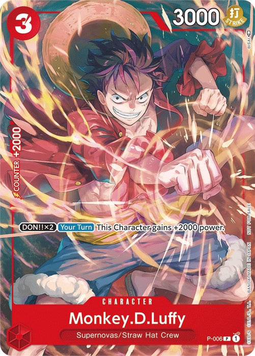 Monkey.D.Luffy - P-006 (Tournament Pack Vol. 1) (P-006) (OP-PR) — Smoke and Mirrors Hobby