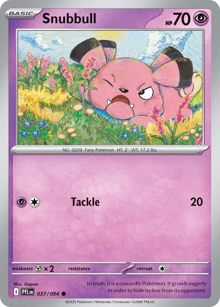Snubbull (037/094) (PFL) — Smoke and Mirrors Hobby