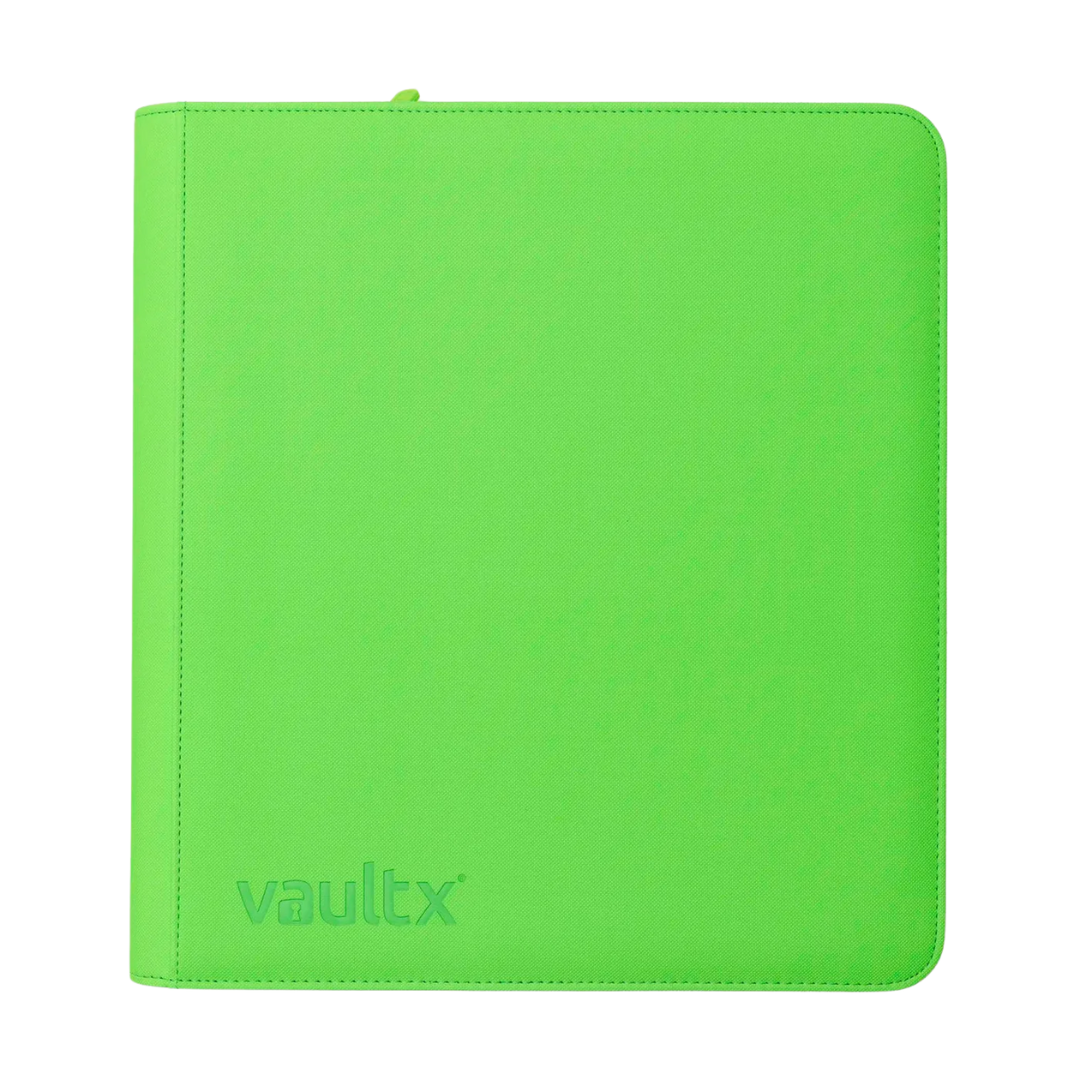 Vault X: 12-Pocket Zip Binder (Neon Green) — Smoke and Mirrors Hobby