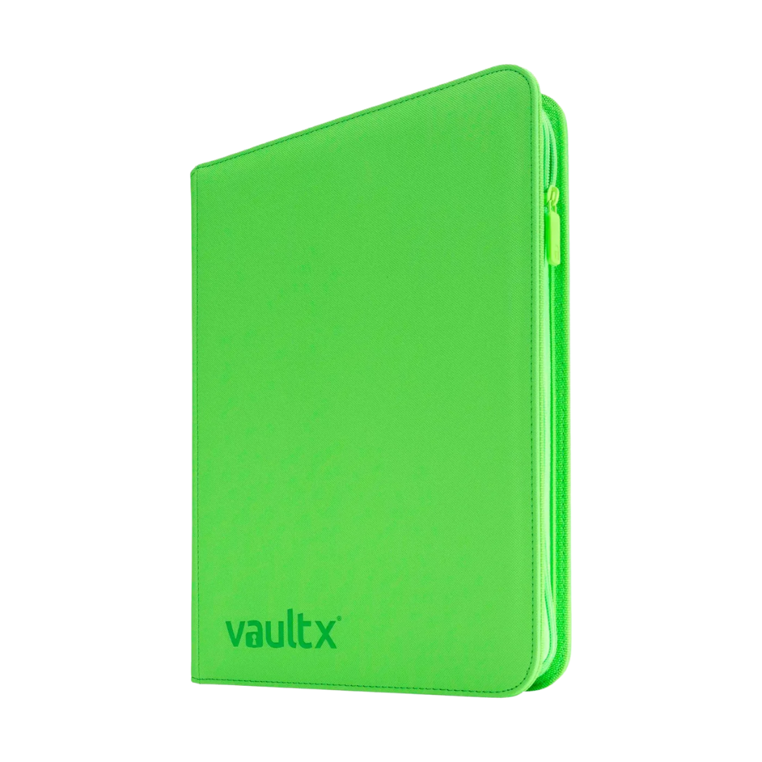 Vault X: 9-Pocket Zip Binder (Neon Green) — Smoke and Mirrors Hobby