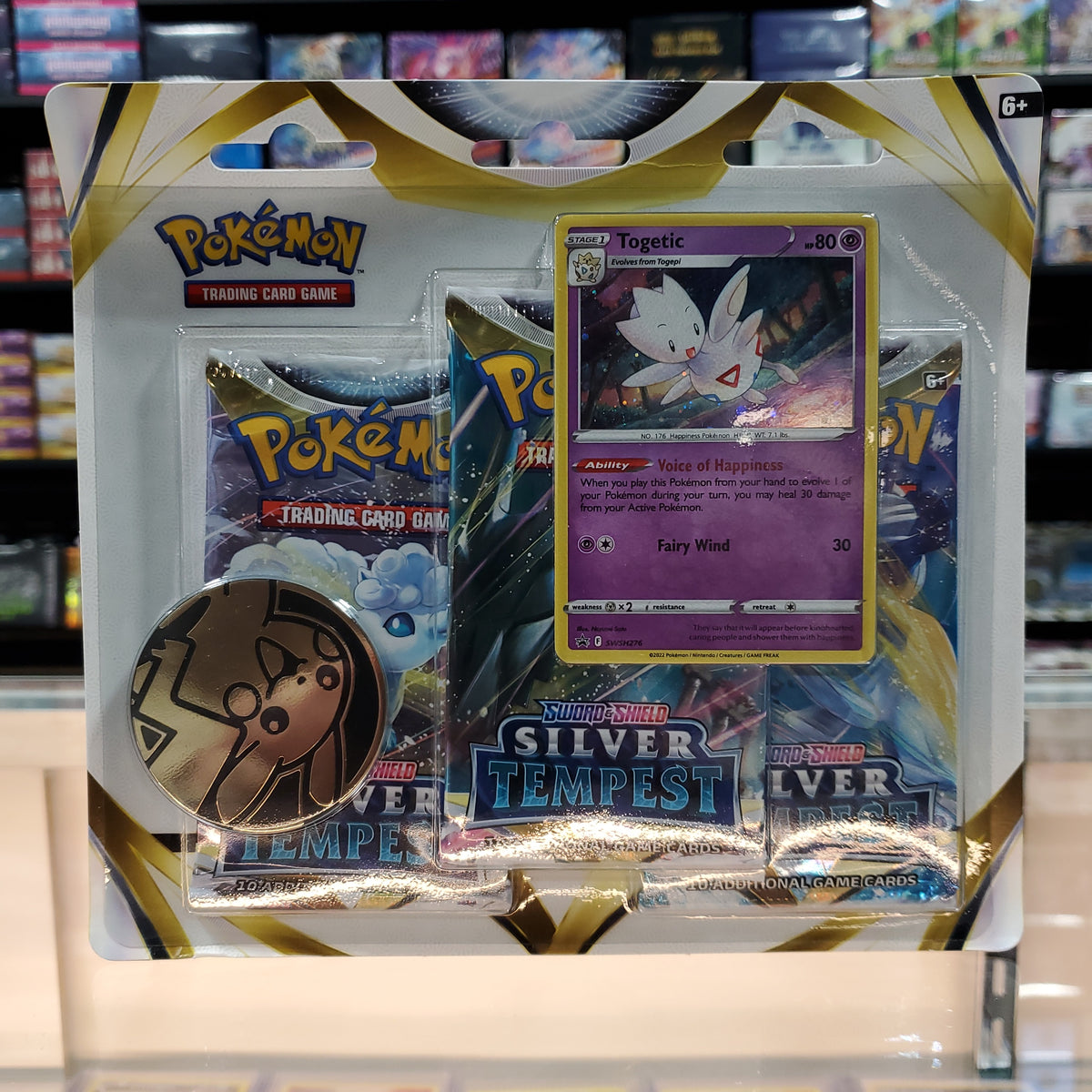 Pokémon TCG: Sword & Shield: Silver Tempest - 3-Pack Blister (Togetic ...