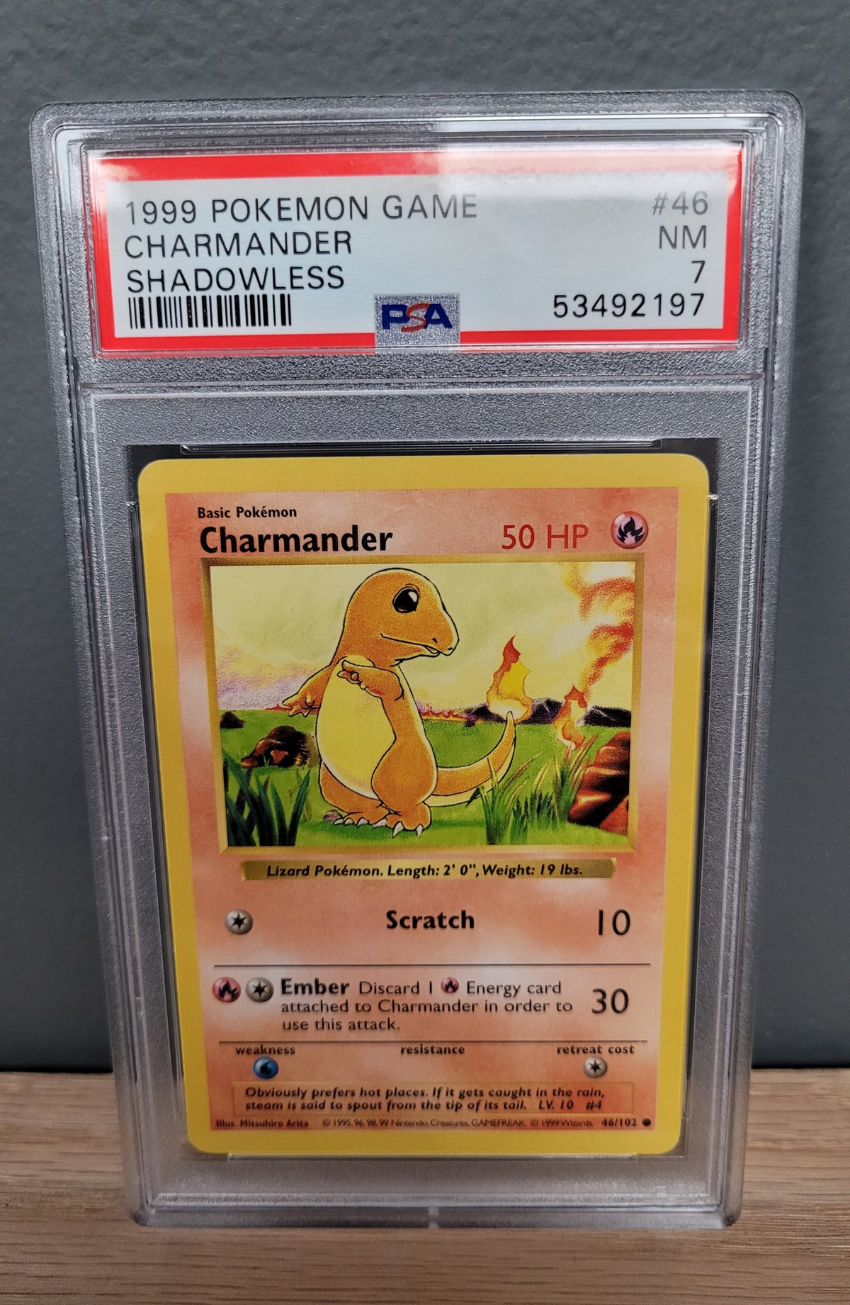 Charmander - Base Set Shadowless: PSA 7 — Smoke and Mirrors Hobby
