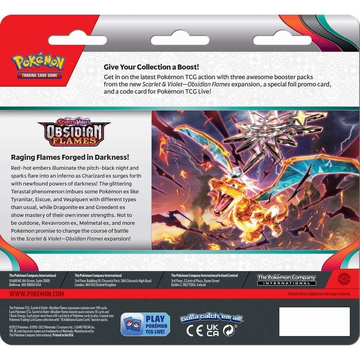 Pokémon TCG: Scarlet & Violet: Obsidian Flames - 3-Pack Blister (Hound ...