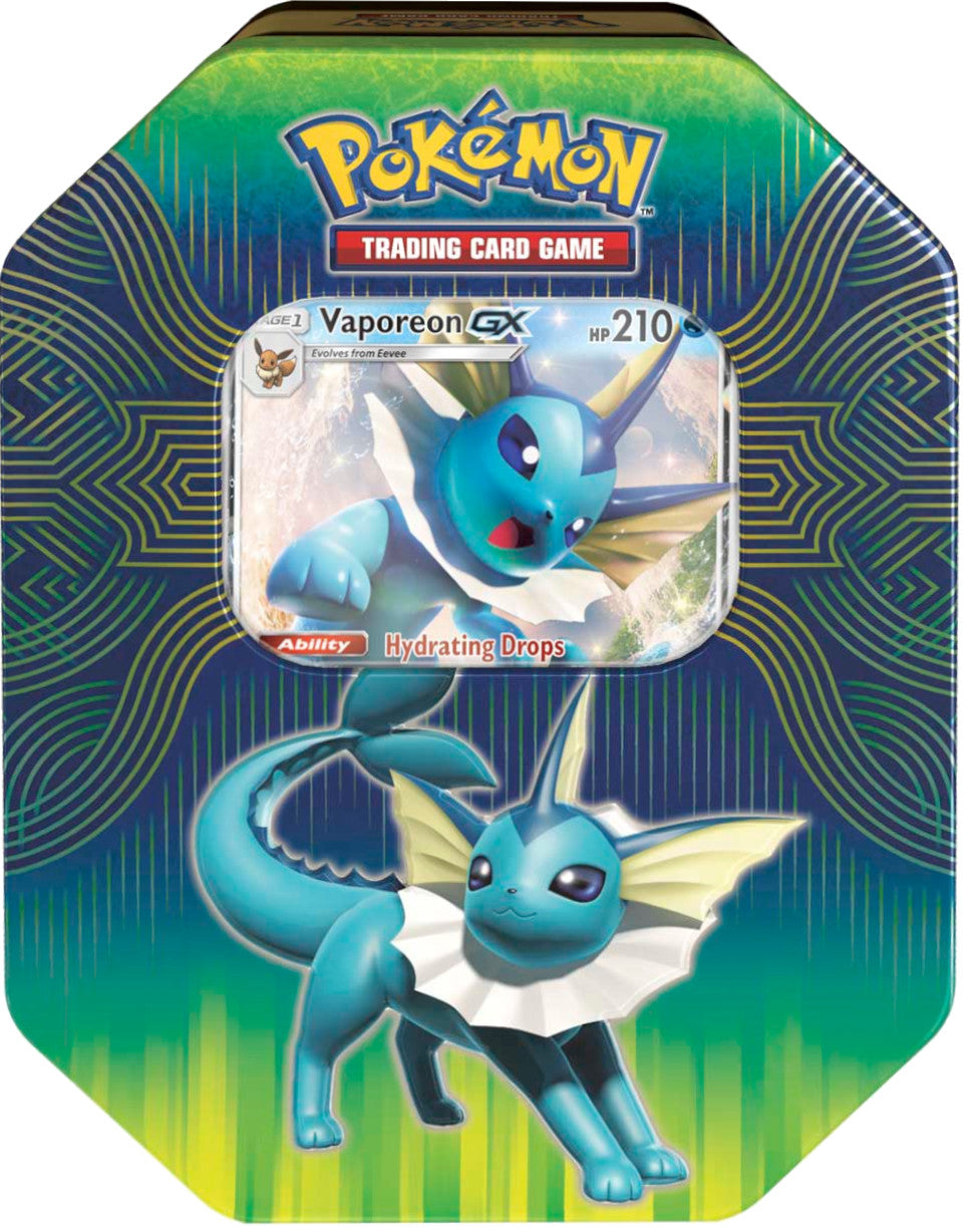 Pokémon TCG: Elemental Power Collector’s Tin (Vaporeon GX) — Smoke and ...